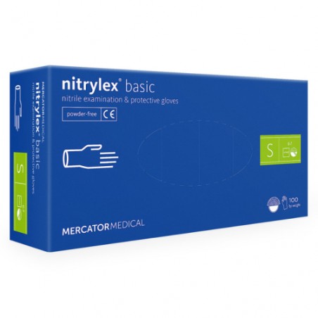 Rękawice nitrylowe ciemnoniebieskie Nitrylex Basic Mercator 100 szt.